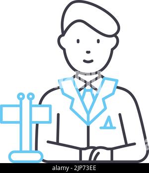 diplomat icon, black vector sign with editable strokes, concept ...