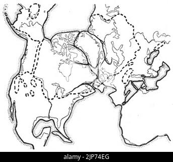 The origin of continents and oceans - Wegener (1924) - figure 01 Stock ...