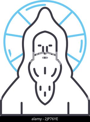 icon christianity line icon vector illustration Stock Vector Image ...