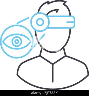 Magnifier icon outline vector. Eye test. Optical clinic Stock Vector ...
