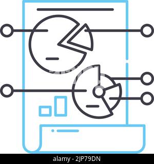 Business data analytics vector line icons set. Business, Data ...