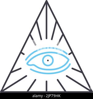 Magic amulet icon flat vector. Religion bead. Esoteric religion ...