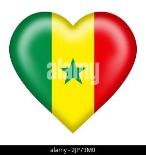 Senegal flag icon set. Senegalese pennant in official colors and ...
