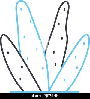 potted flower thin line icon isolated design Stock Vector Image & Art ...