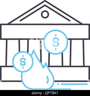 Debentures black icon, vector sign on isolated background. Debentures ...