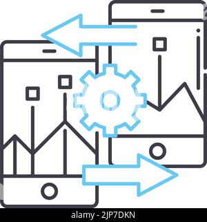 Cross Platform App icon. Simple element from app development collection ...