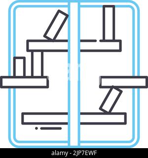 Vector Illustration of a Grocery Store Shelf Stocked with Assorted Food ...