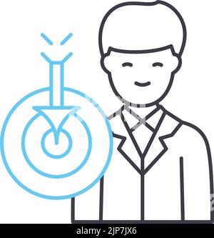 Professional skills linear icon. Thin line illustration. Employability ...