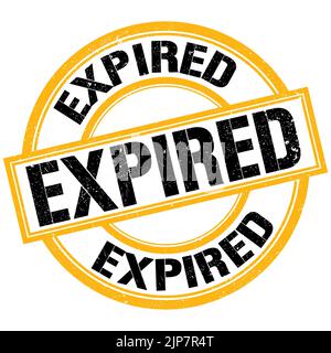 EXPIRED text written on yellow-black lines stamp sign Stock Photo - Alamy