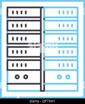 Server rack icon. Outline server rack vector icon for web design ...