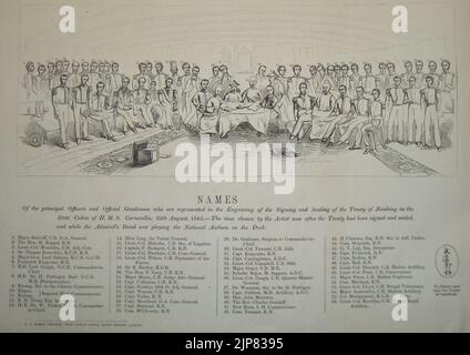 The Signing of the Treaty of Nanking Stock Photo - Alamy