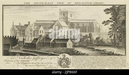 The South East View Of Brecknock Priory Stock Photo - Alamy