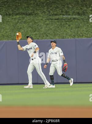 Miami Marlins JJ Bleday (67) bats during an MLB Spring Training game ...