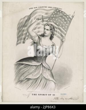 The spirit of 61. God, our country and liberty!! Stock Photo - Alamy