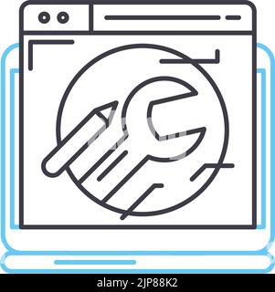 Video Link icon. Line element from technology collection. Linear Video ...