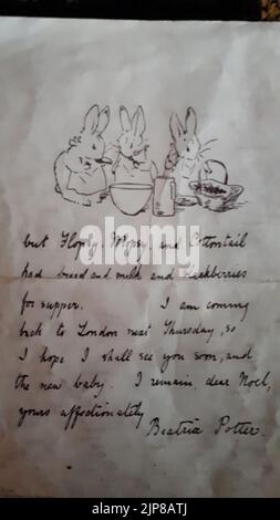 The Tale of Peter Rabbit - letter to Noel Moore part 3 Stock Photo - Alamy