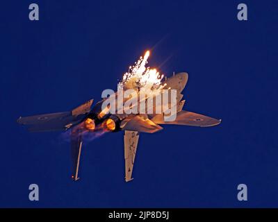 Israeli Air force (IAF) F-15C (Baz) Fighter jet in flight Stock Photo ...