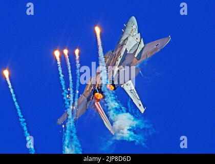 Israeli Air force (IAF) F-15C (Baz) Fighter jet in flight Stock Photo ...