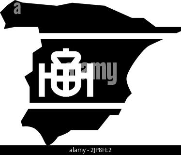 Map of Australia line and glyph icon, country and geography, australia ...