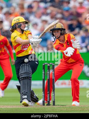Marie Kelly of Trent Rockets in action in The Hundred match between ...
