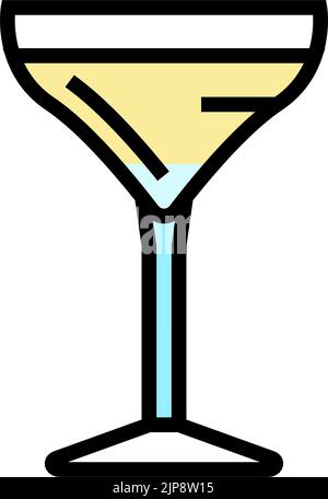 gimlet cocktail glass drink color icon vector illustration Stock Vector ...