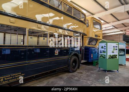 Vintage buses on display at The Transport Museum in Wythall ...