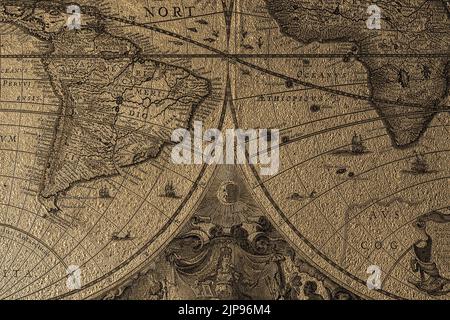 Ancient world map made by H. Hondius dated 1630 Stock Photo - Alamy