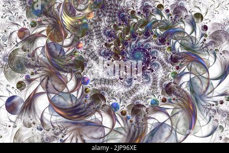 Beautiful fractal floral art. Computer generated graphics. Abstract ...