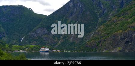 Norway beautiful fjord bay extra wide panorama in summer Europe Stock ...
