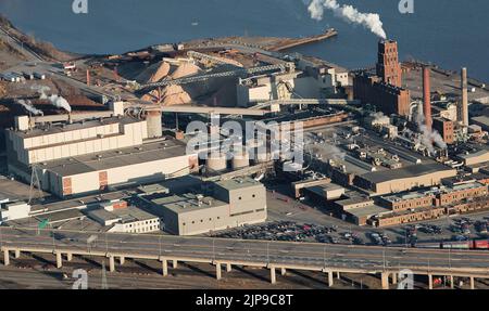 Aerial view of paper mill in Fernandina Beach Florida Stock Photo - Alamy
