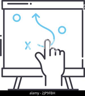 Tactics icon, linear isolated illustration, thin line vector, web ...