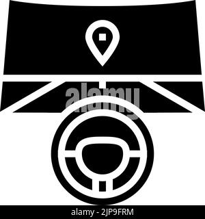 automotive intelligent glyph icon vector illustration Stock Vector ...