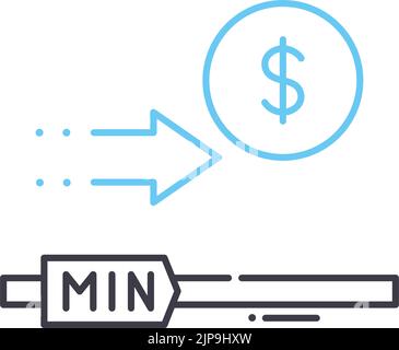 maintaining minimum required account balance color icon vector ...