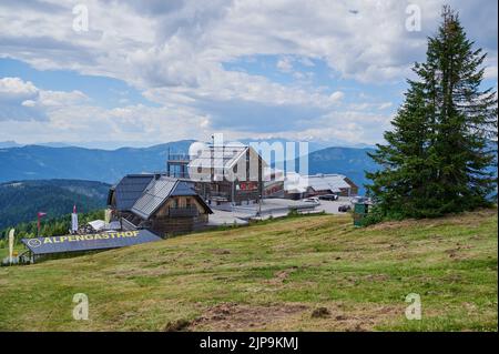 Alpine inn on the mountain Gerlitzen in Austria Stock Photo - Alamy