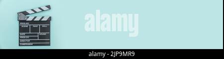 Filmmaker profession banner. Classic director empty clapperboard or ...