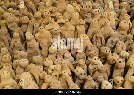 Antony Gormley's field sculpture Stock Photo - Alamy