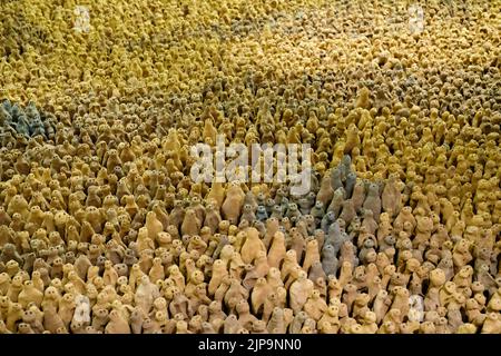 Antony Gormley's field sculpture Stock Photo - Alamy