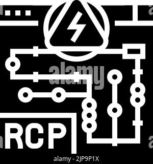 rcp electrical plans interior design line icon vector illustration ...