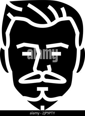 van duke beard hair style color icon vector illustration Stock Vector ...