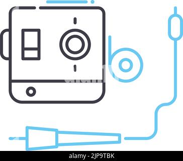 Electric soldering icon. Outline electric soldering vector icon color ...