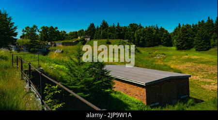 falling apart military structure in fort ives Stock Photo - Alamy