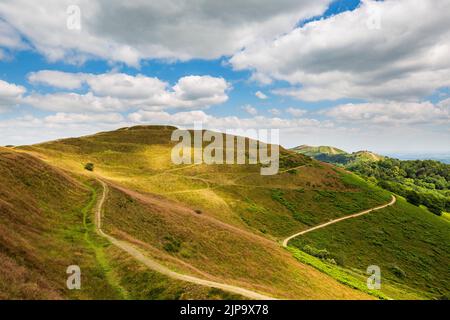 British Camp Iron Age fort (Herefordshire Beacon) in the Malvern Hills ...