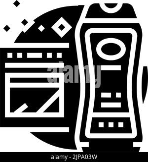 glass cleaner detergent glyph icon vector illustration Stock Vector ...