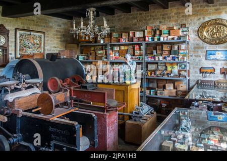 Cigarettes at a vintage tobacconists shop interior (A Preedy & Sons), a ...