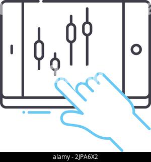 Trading Strategy vector icon symbol. Creative sign from investment ...