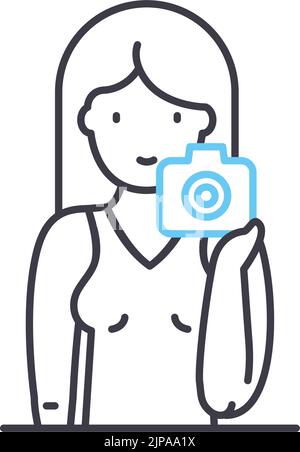 Modern selfie stick icon. Outline modern selfie stick vector icon color ...
