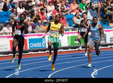 Asa Guevara, Nathon Allen and Leungo Scotch competing in the men's 400m ...