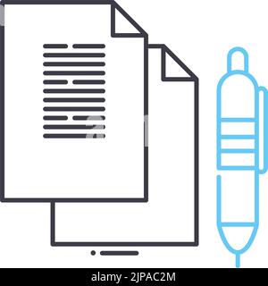 Business, sign, write icon is isolated on white background. Use for ...