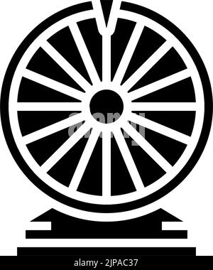 wheel of fortune glyph icon vector. wheel of fortune sign. isolated ...
