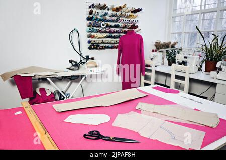 Start Sewing Business at Home, creating clothing patterns Stock Photo ...